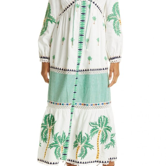 FARM Rio | Dresses | Farm Rio Palm Tree Embroidered Dress | Poshmark
